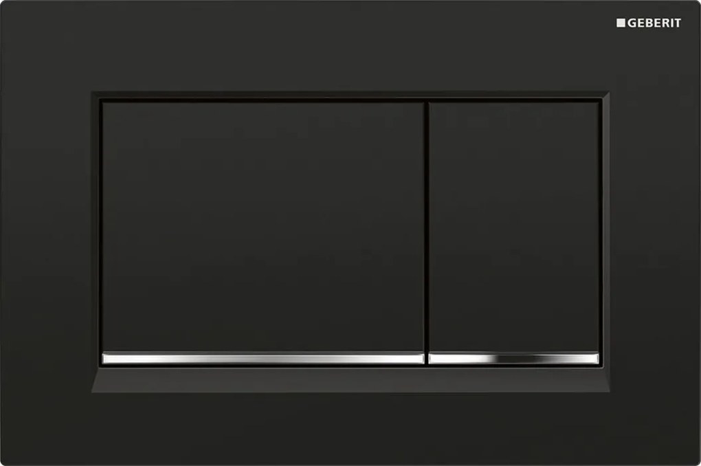 Geberit Sigma30 - Ovládací tlačítko Sigma30, černá/chrom lesklý, 115.883.KM.1