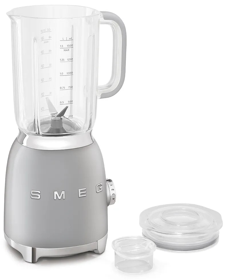 Stolní mixér Smeg 50's style BLF01SVEU / 800 W / 1,5 l / stříbrná