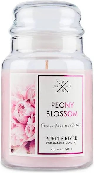 Sójová svíčka Purple River Peony Blossom 623 g