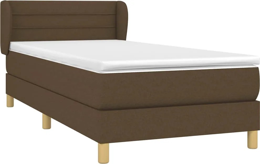 Box spring postel s matrací tmavě hnědá 80x200 cm textil 3126840