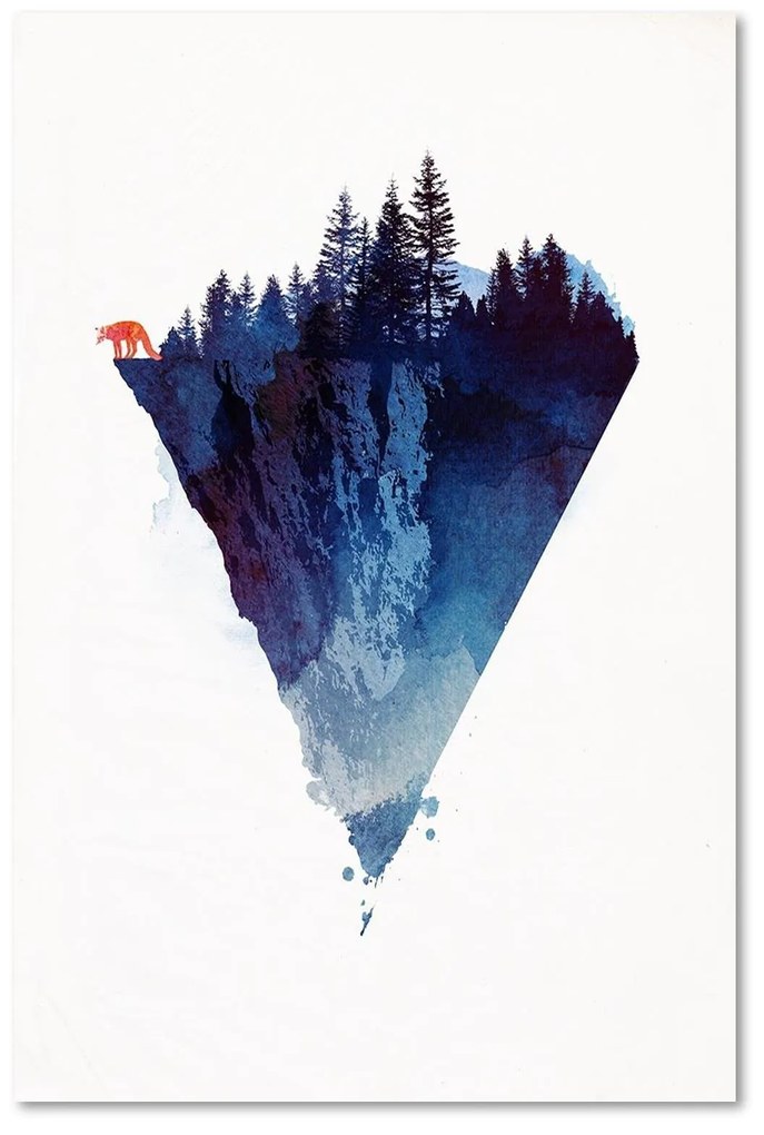 Gario Obraz na plátně Trojúhelníkový les a liška - Robert Farkas Rozměry: 40 x 60 cm