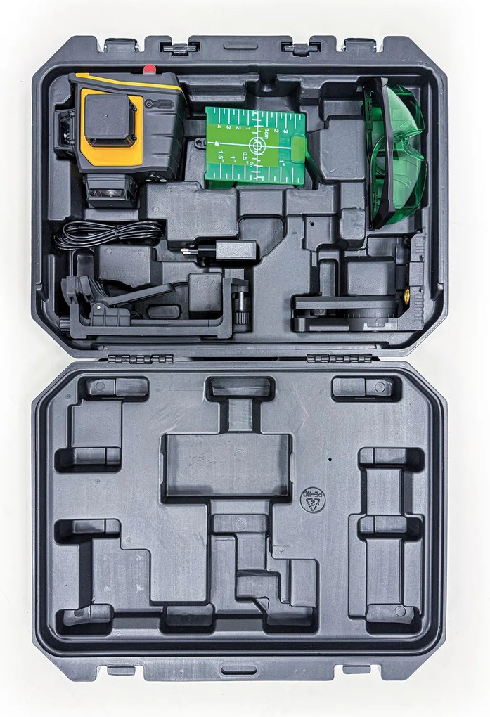 3D laser se zeleným paprskem 3 x 360°, samonivelační