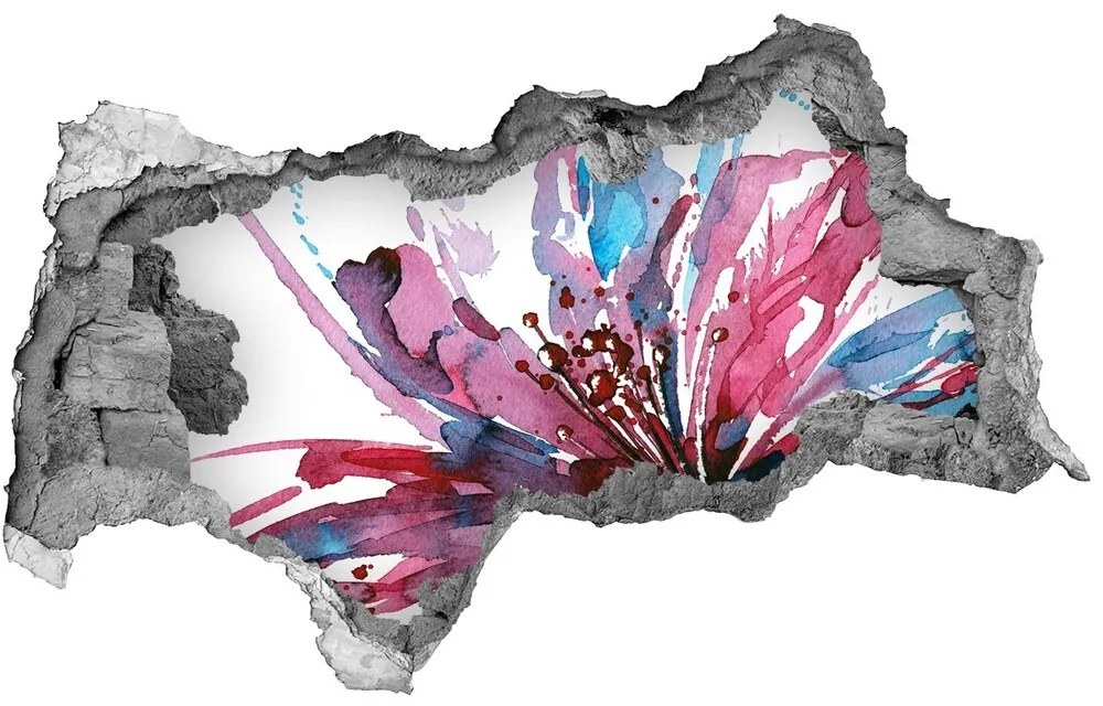 Wallmuralia Díra 3D fototapeta na stěnu Abstraktní květina 95x73 cm