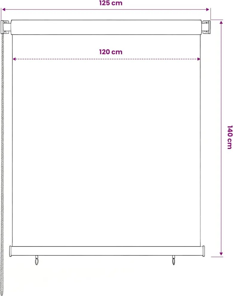 Venkovní roleta 125 (Š) x 140 (V) cm tmavě zelená HDPE 312812