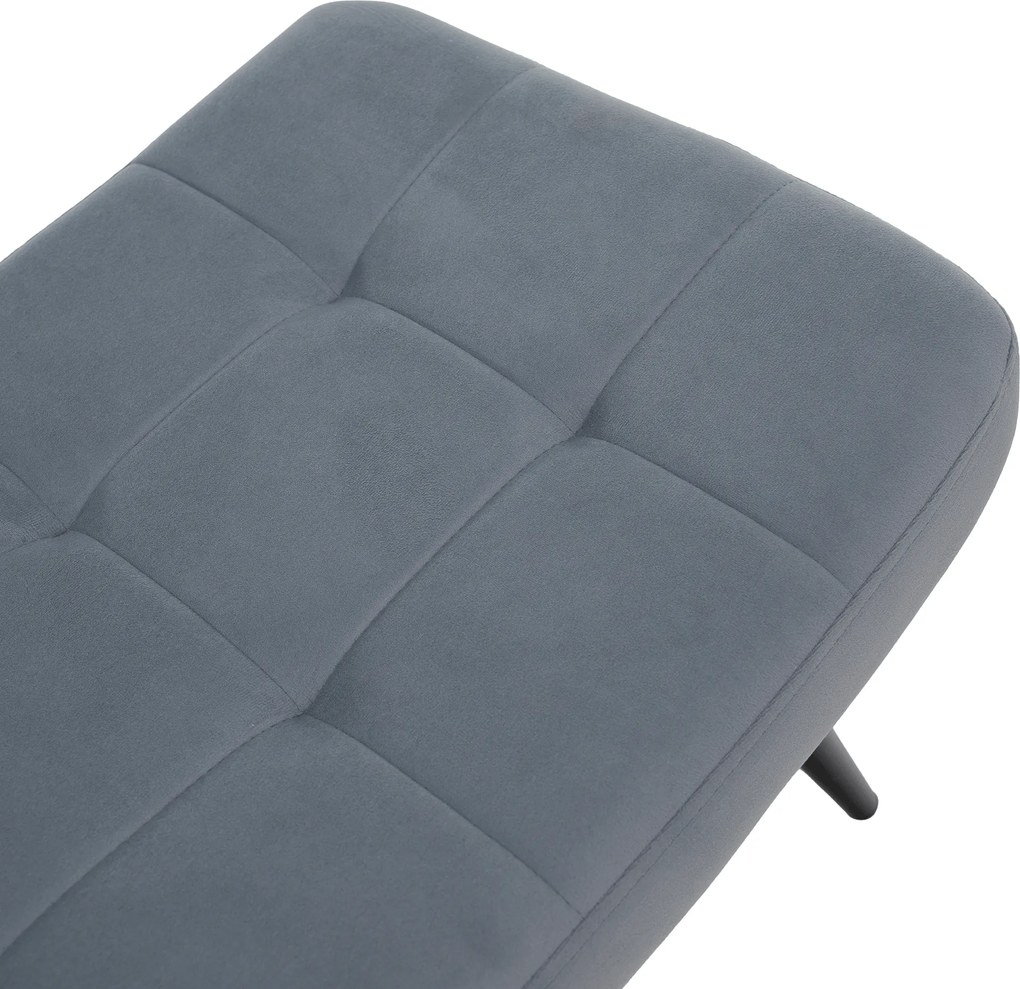 Křeslo s podnoží, šedá Velvet látka/černá, HABEN