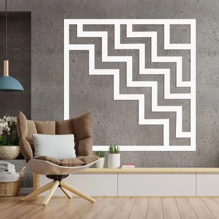 Geometrická dřevěná dekorace na zeď | Moderní design | SENTOP HDF0397-A