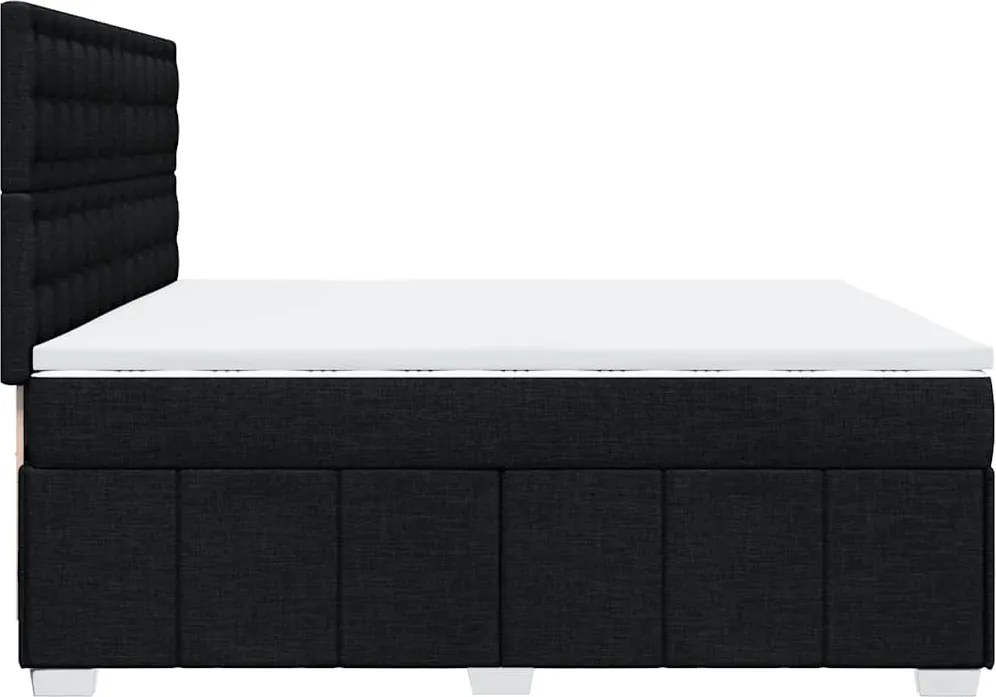 Box spring postel s matrací černá 200x200 cm textil 3294091