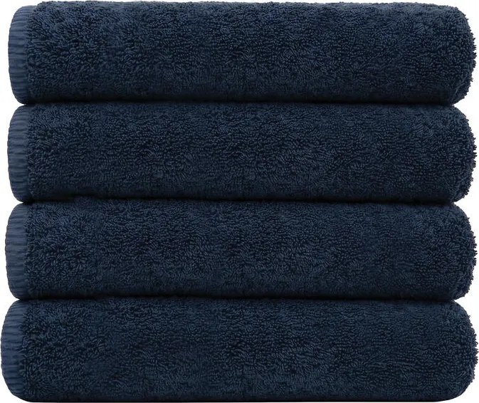 SCANquilt bavlněný ručník COMFORT COTTON tmavě modrá osuška 100 x 150 cm