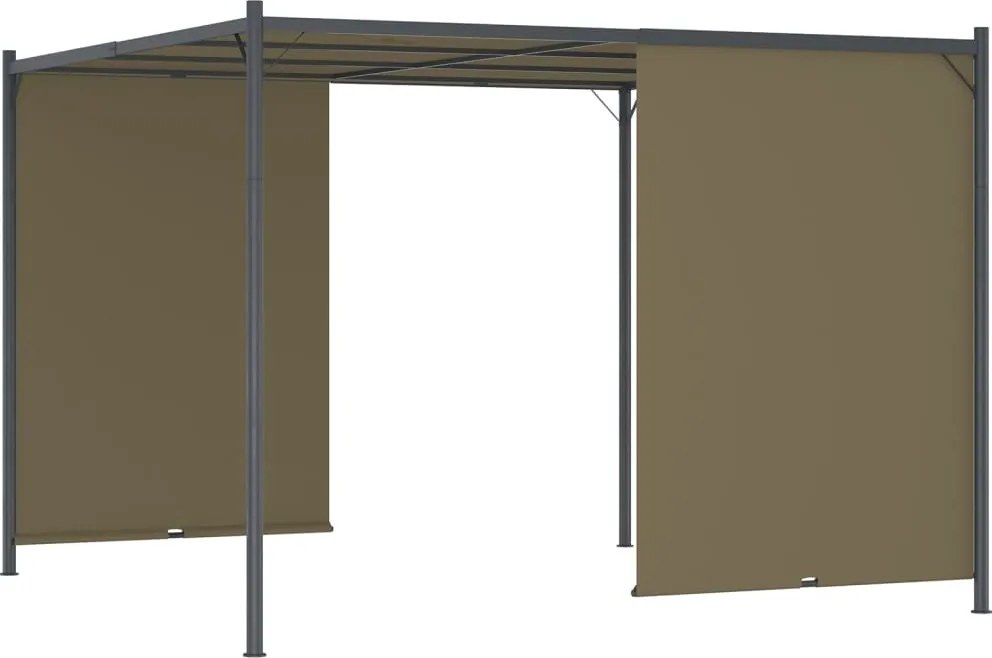 vidaXL Zahradní pergola se zatahovací střechou 3 x 3 m [312225] Barva: taupe