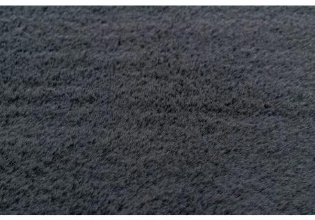 koberec BUNNY antracit, imitace králíčí kožešiny velikost 200x290 cm | krásné koberce cz