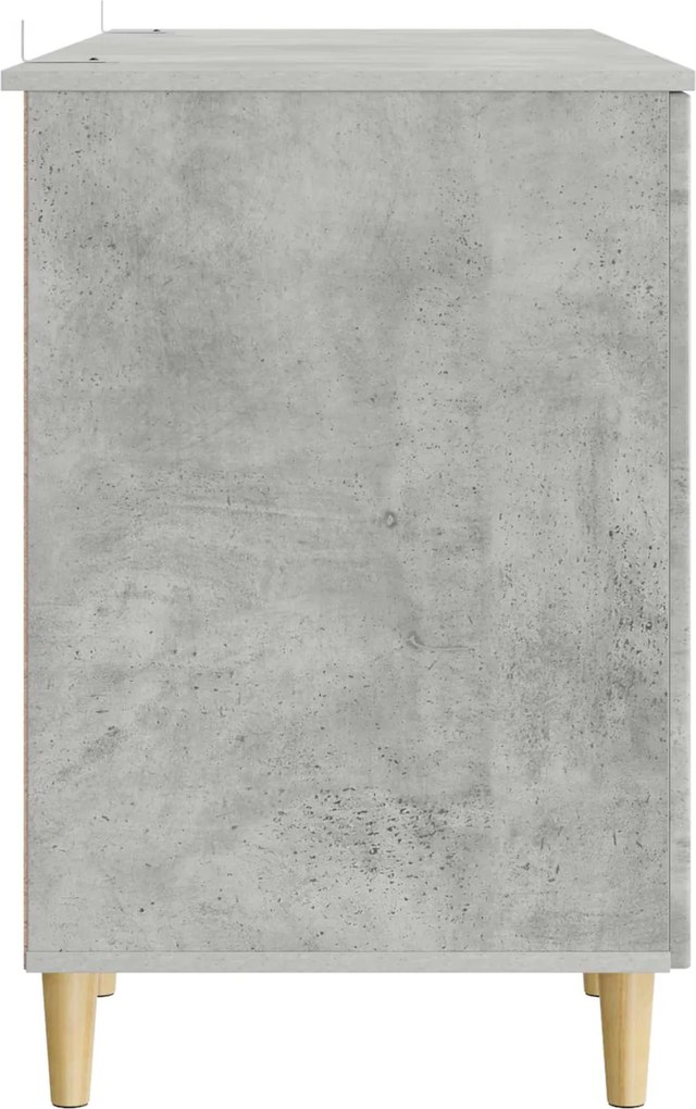 Stůl s policí Betonově šedá 142,5 x 50 x 75 cm Kompozitní dřevo 3414597