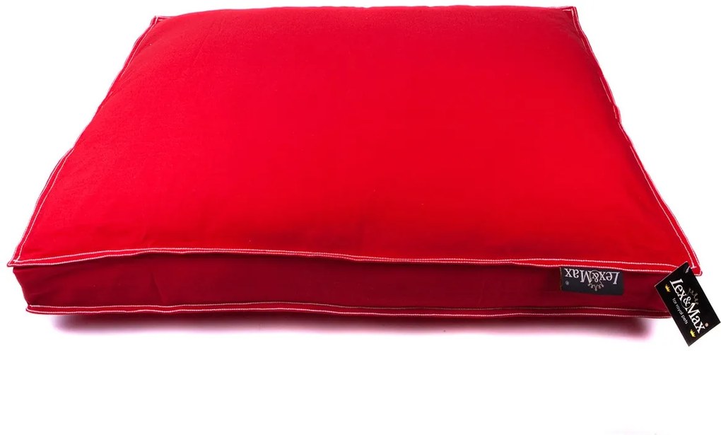 Lex & Max Luxusní pelíšek pro psa Lex & Max Tivoli 90 x 65 cm | červený