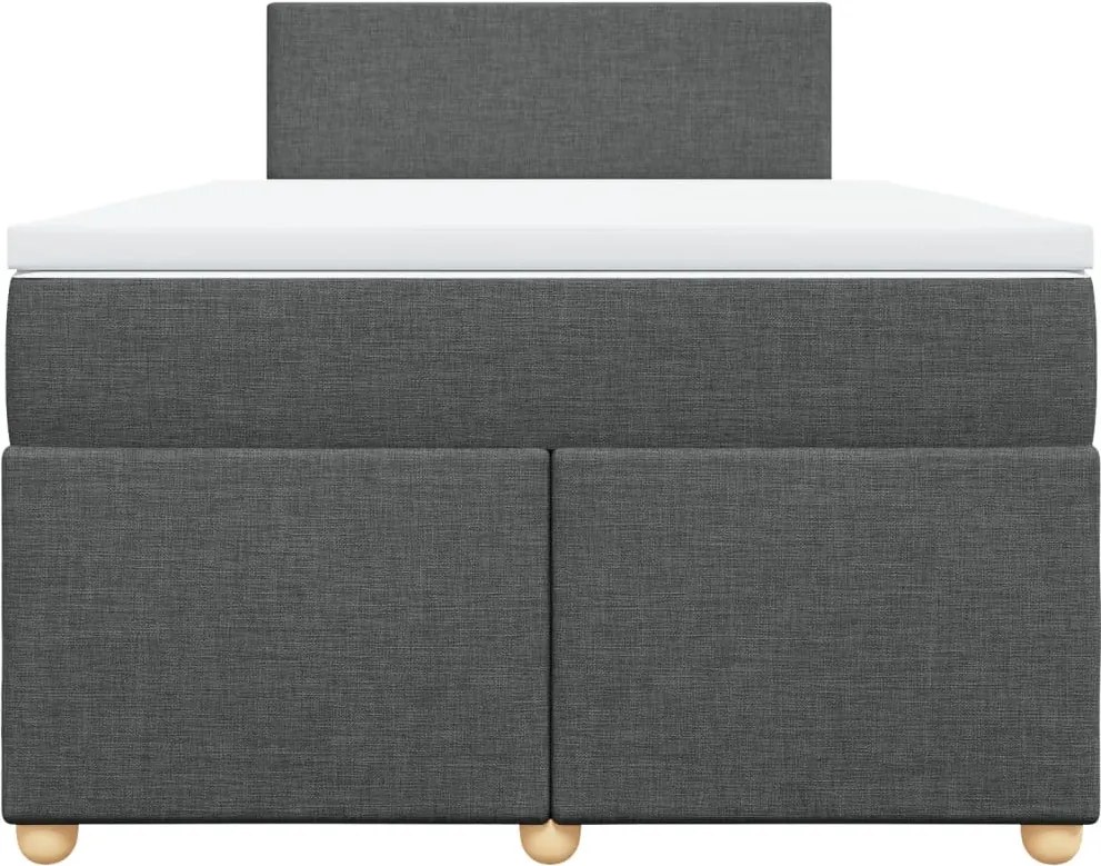 Box spring postel s matrací tmavě šedá 120x190 cm textil 3286613