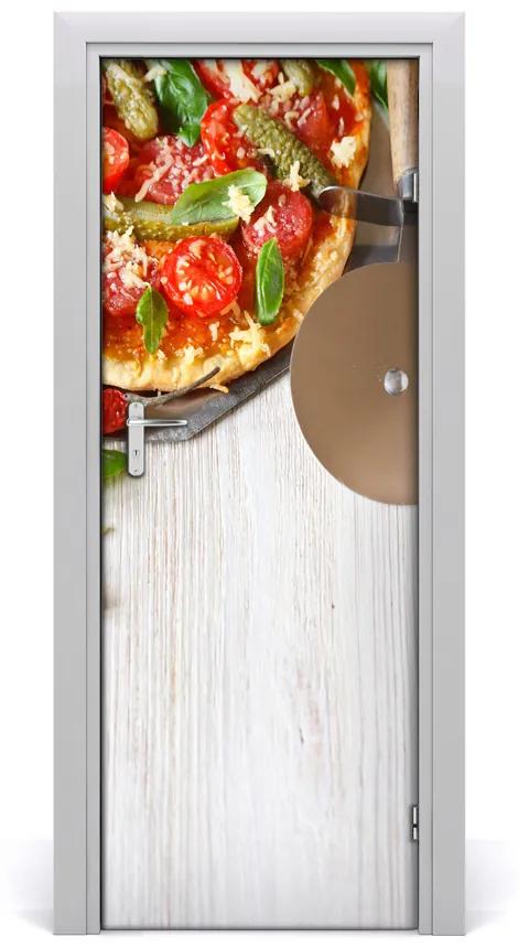 Fototapeta na dveře do domu samolepící Pizza 85x205 cm