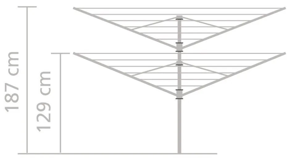 Zahradní sušák Brabantia Lift-O-Matic 50m s krytem, vakem a kolíčky zelený