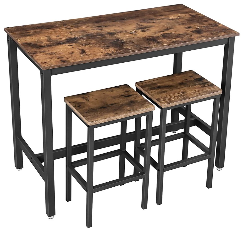 Barový stůl se židlemi LBT15X - 120x60x90 cm