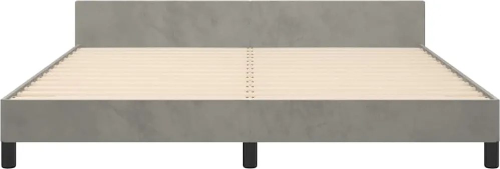 Rám postele bez matrace světle šedý 160 x 200 cm samet 3126007