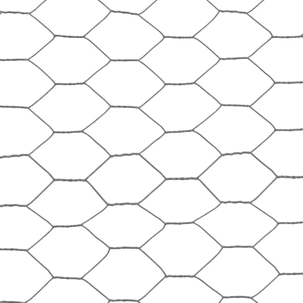 Pletivo ke kurníku ocel PVC vrstva 25 x 1,2 m šedé 143284