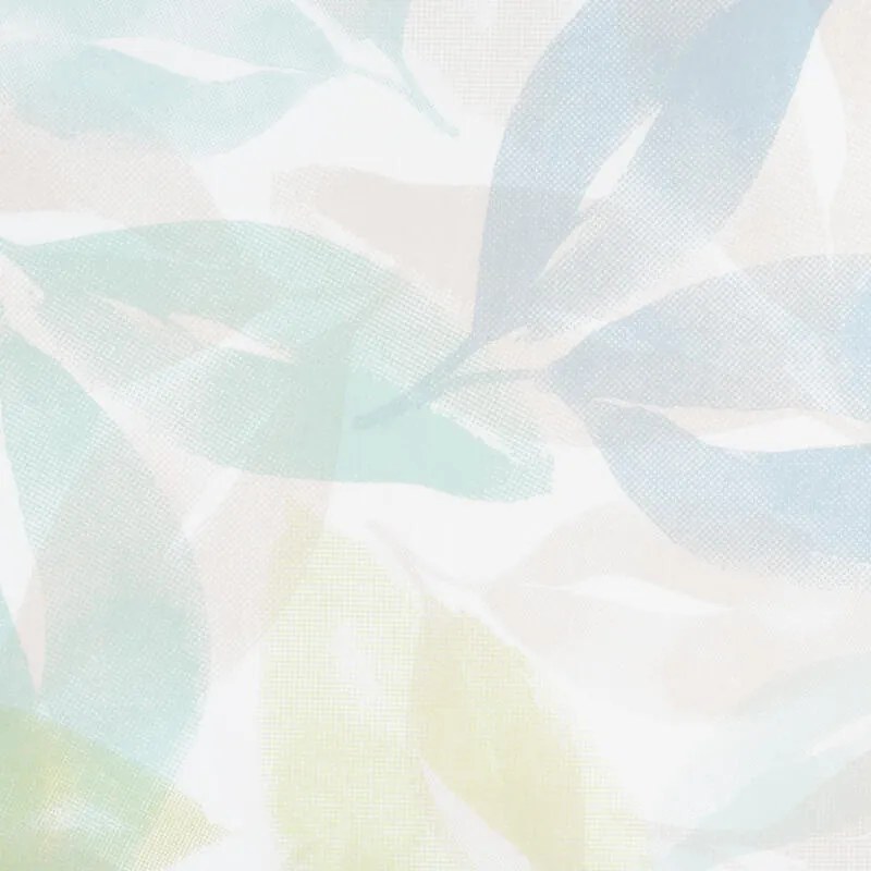 SCANquilt povlečení KLASIK DESIGN pastel leaves tyrkysovozelená 140 x 200/70 x 90 cm