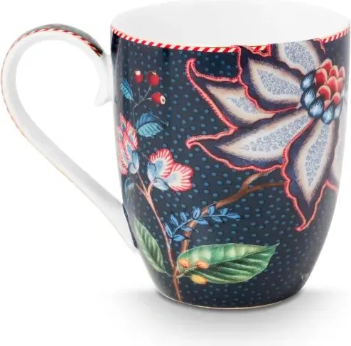 Pip Studio Berry Blues hrnek XL 440ml, modrý (Velký porcelánový hrnek)