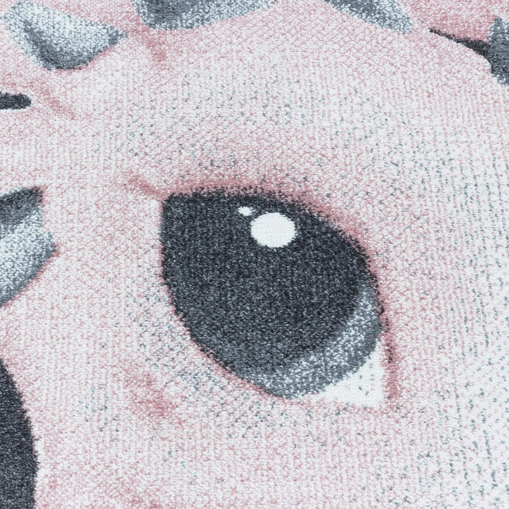 Dětský kusový koberec Funny 2107 pink kruh