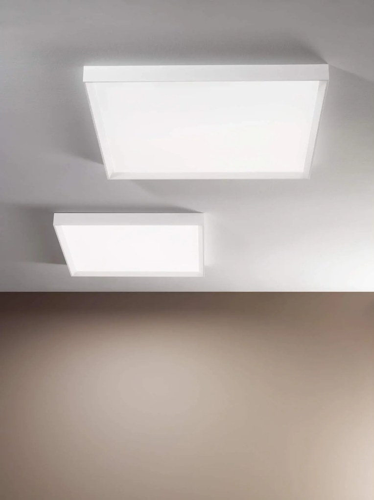 Linea Light 9025 Tara maxi, černé stropní svítidlo, 58W LED 3000K stmívatelné phase-cut, 74x74cm