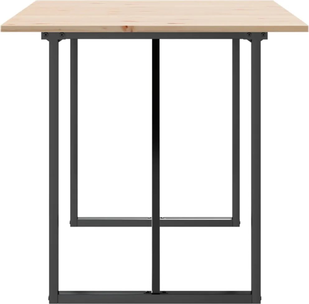 Jídelní stůl s O rámem 140 x 80 x 75 cm borové dřevo a ocel 3282676