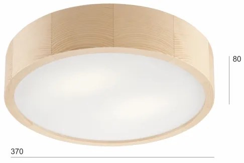 Stropní svítidlo NATURAL 2xE27/60W/230V pr. 37,5 cm borovice
