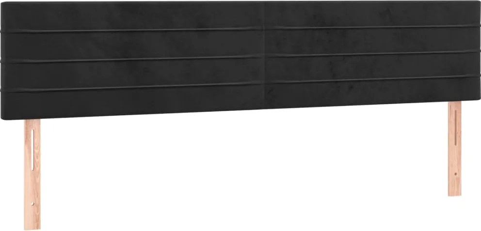 Box spring postel s matrací černá 160x200 cm samet 3141373