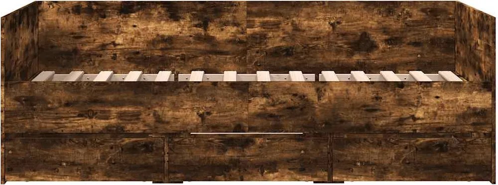 Válenda se zásuvkami bez matrace kouřový dub 90 x 190 cm 3280829