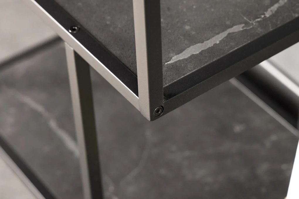 Designový regál Maille 114 cm mramor antracit