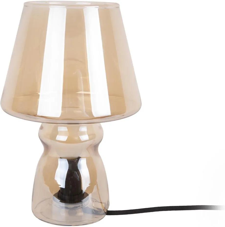 LEITMOTIV Stolní lampa Classic Glass hnědá ∅ 16 × 25 cm