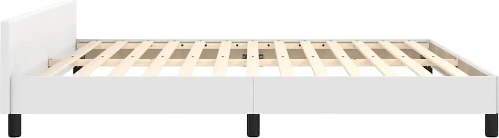 Rám postele s čelem bílý 160x200 cm umělá kůže 3125580