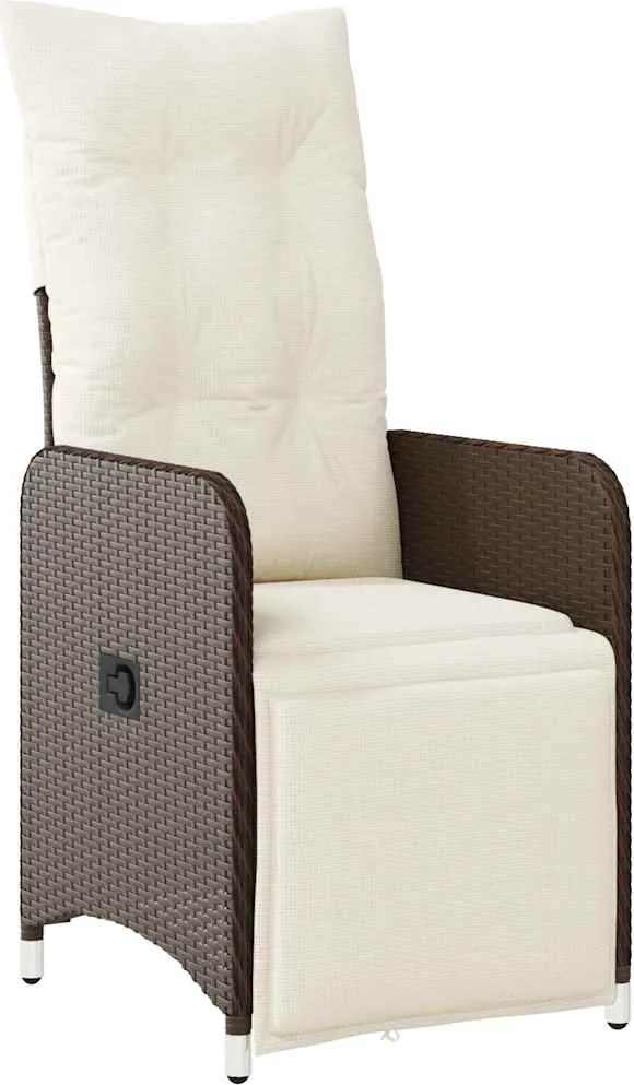 9dílný zahradní bistro set s poduškami hnědý polyratan 3277071