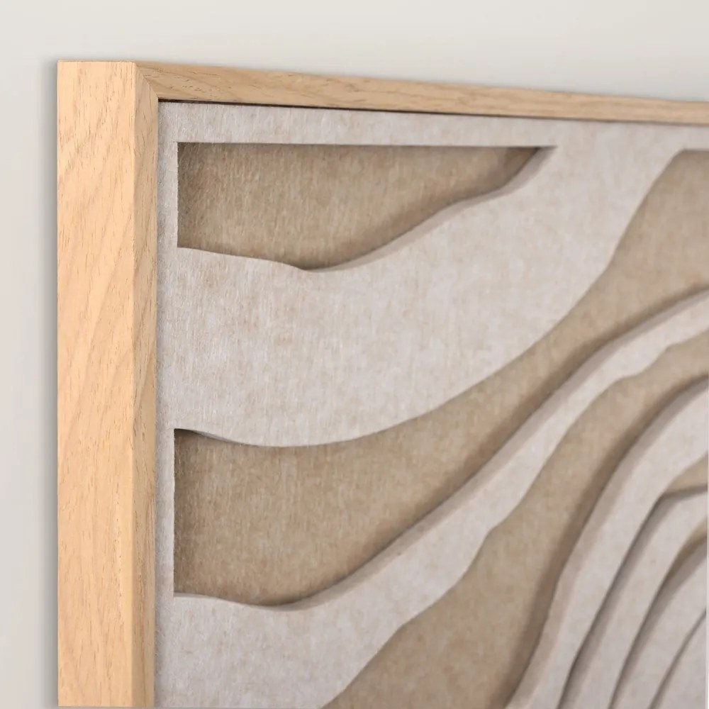 3D obraz s rámem/akustický 62x62 cm Sacred Silence 2 – Malerifabrikken