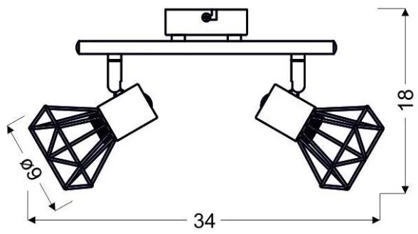 Bodové svítidlo VERVE 2xE14/40W/230V