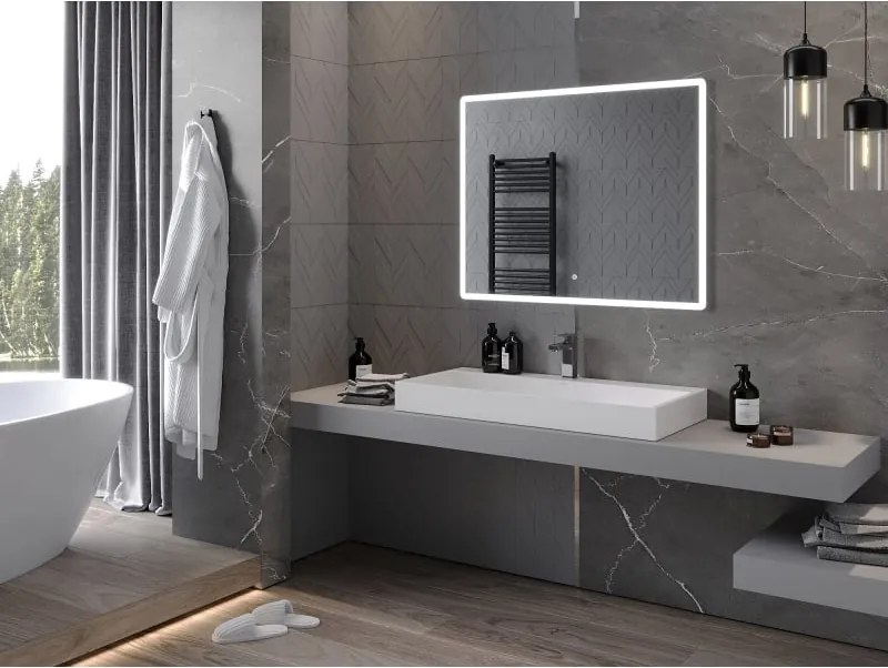 Mexen Navia osvětlené koupelnové zrcadlo 100 x 80 cm, LED 6000K, proti mlze - 9803-100-080-611-00