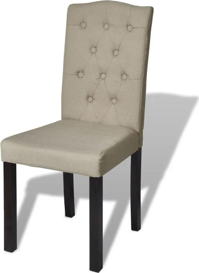 vidaXL Jídelní židle 6 ks textil [160790] Barva: Béžová