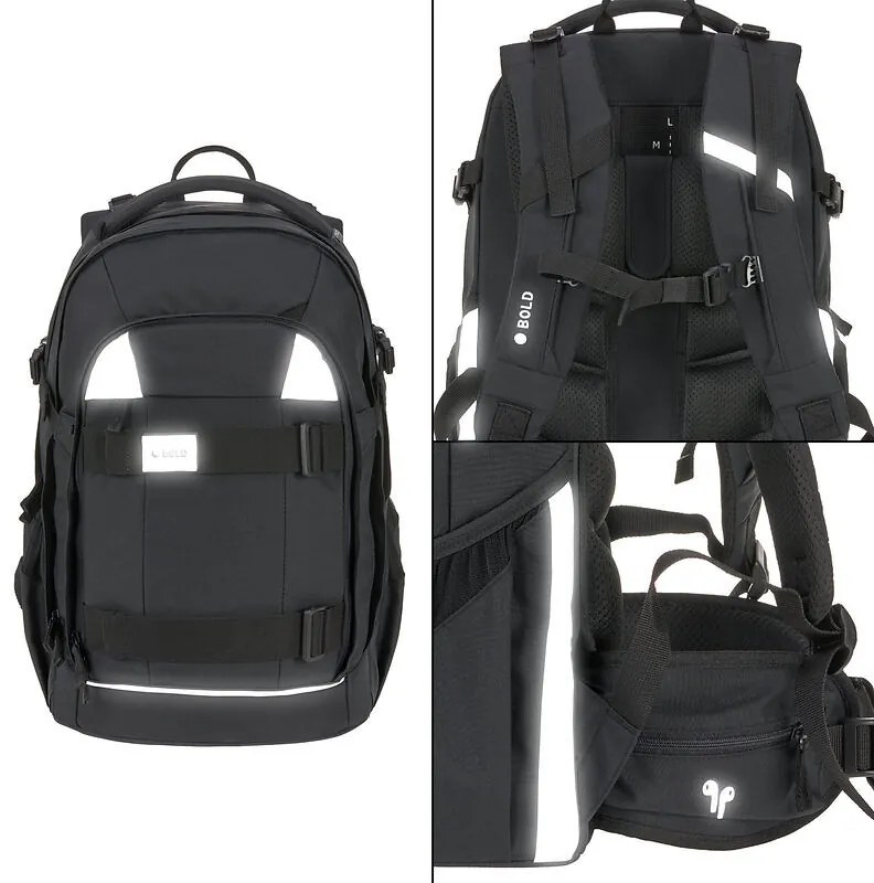 Školní batoh Lässig - Origin Bold Black