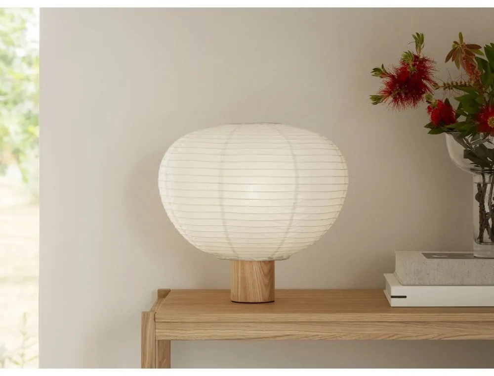 Bílá stolní lampa s papírovým stínidlem (výška 32 cm) Kami – Blomus