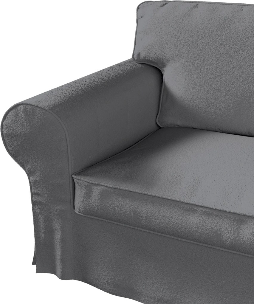 Potah na pohovku IKEA Ektorp 2-místná s lenoškou barva šedá látka pletený vzor
