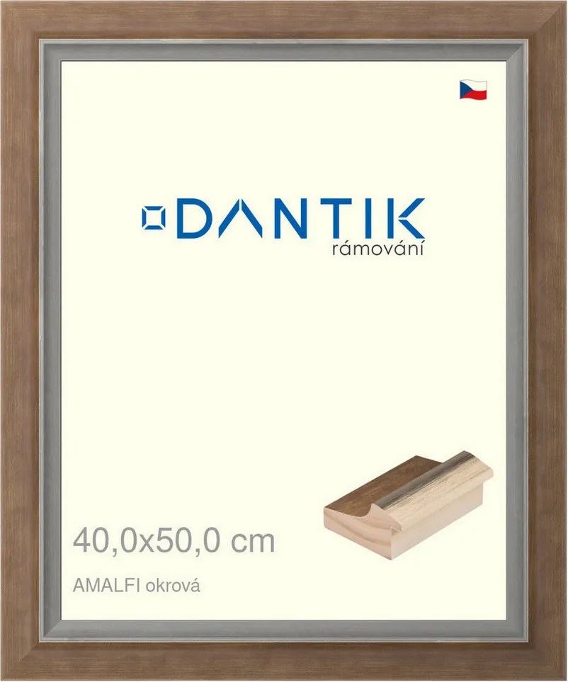 DANTIK rámeček 40x50 | AMALFI okrová (Plexi Čiré)