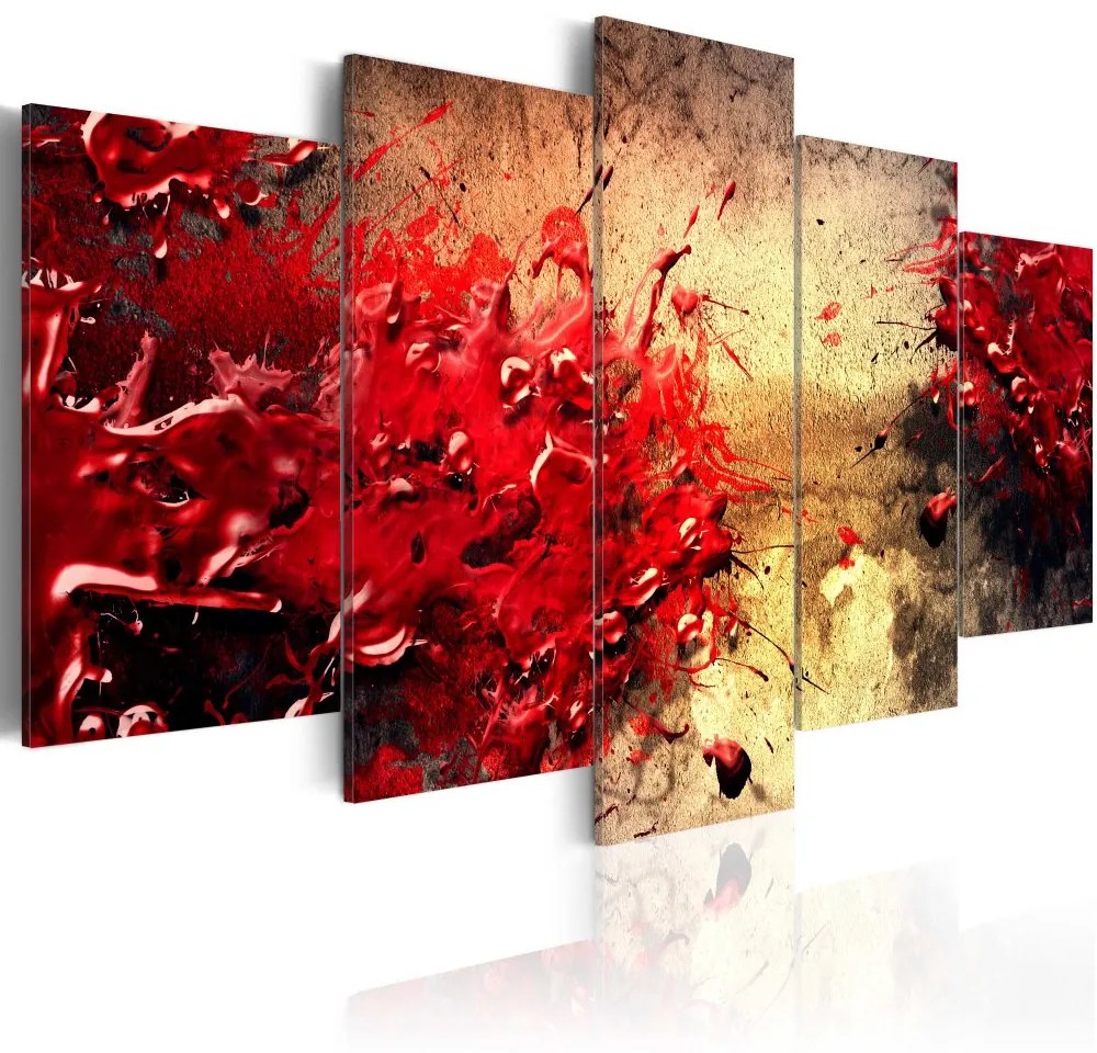 Obraz na plátně Bimago - Krvavá abstrakce 100x50 cm