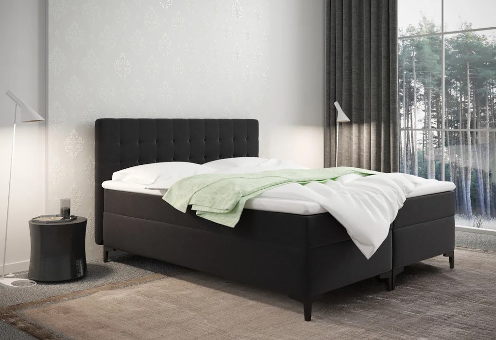 Expedo Čalouněná postel boxspring CHANTAL + topper, 140x200, muna 14