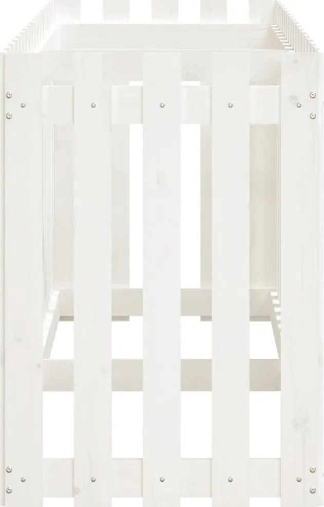vidaXL Vyvýšený záhon plotový design 200 x 50 x 70 cm masivní borovice [832513] Barva: Bílá borovice