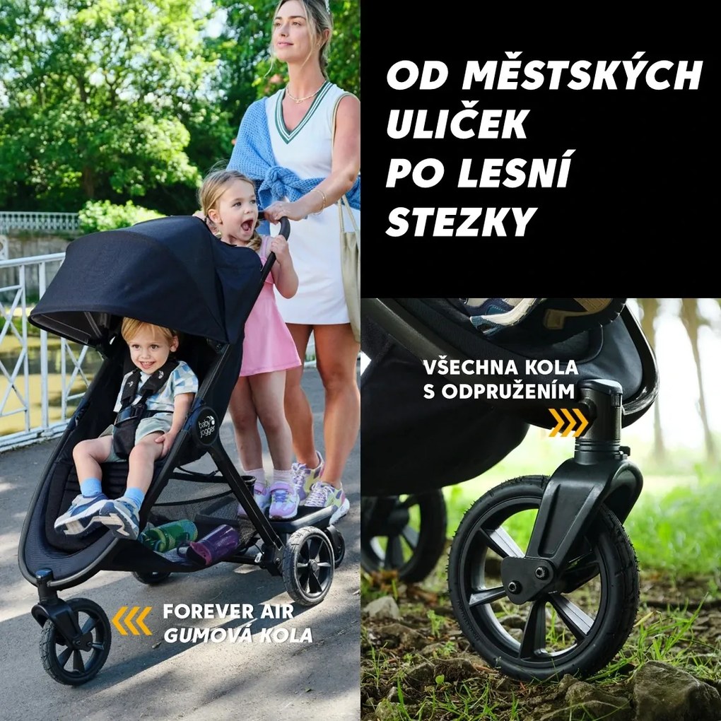 Baby Jogger BabyJogger CITY MINI GT 3 vč. madla - RICH BLACK