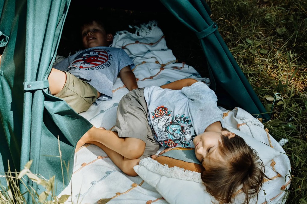 Vigvam design Venkovní Teepee Wild Child, Pine (zelené) - ČTVERCOVÉ BEZ DOPLŇKŮ