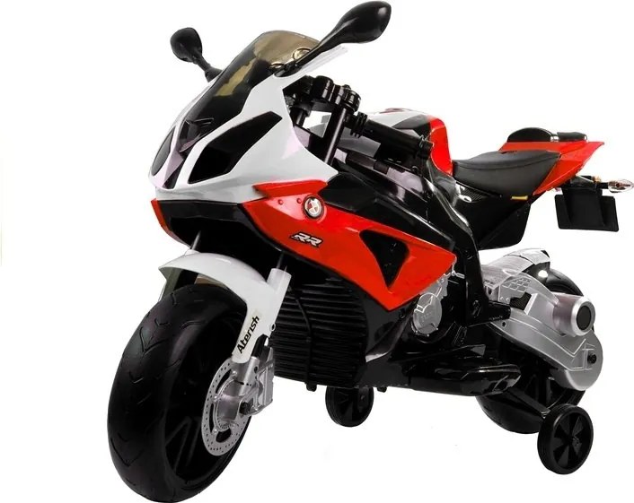 LEAN CARS Elektrická motorka pro děti BMW S1000RR červená tříkolová