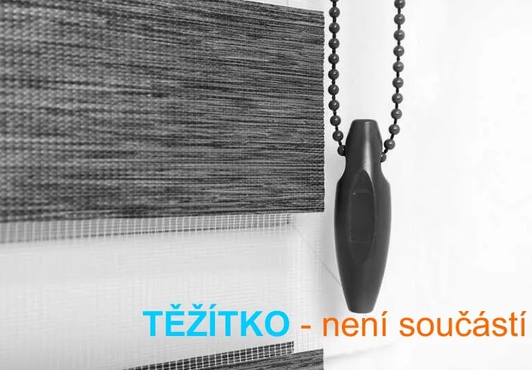 ZEBRA-SHOP Roleta DEN A NOC / MINI / PREMIUM / GRAFIT / BH 28 Barva mechanizmu: šedá, Výška: 220, Šířka: 42