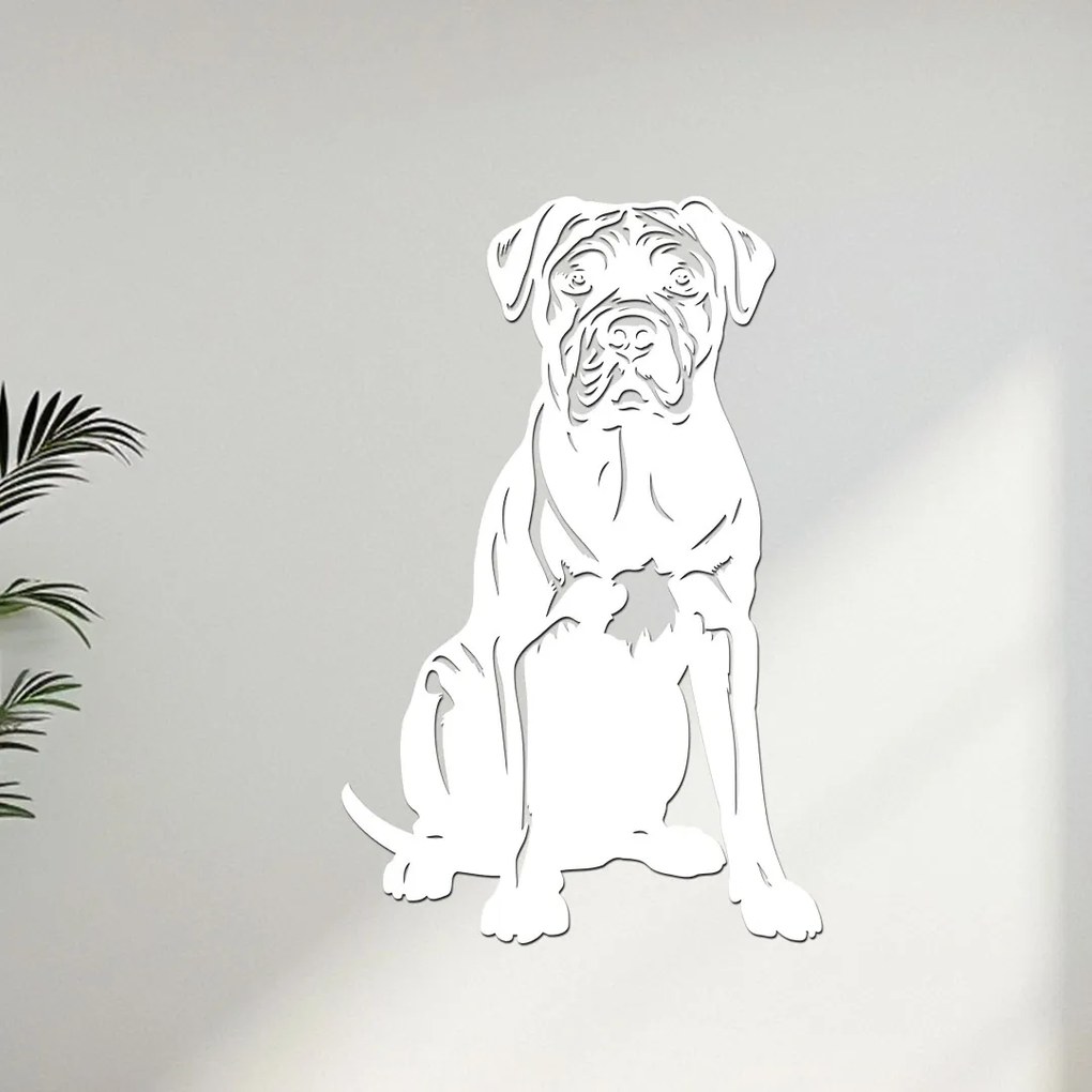 dřevo života Dřevěný obraz Cane Corso Zvolte rozměr (cm): 26x40, Zvolte barvu dekoru: Černá